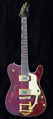 Firefly RUBY RED ROCKER TELE guitar- new LUTHIER SET UP w/extras bigsby ...