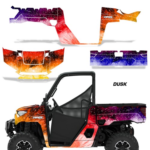 AMR UTV Graphics Decals for Polaris Ranger 1000 XP NODRS 2 DR 2018-24 ...