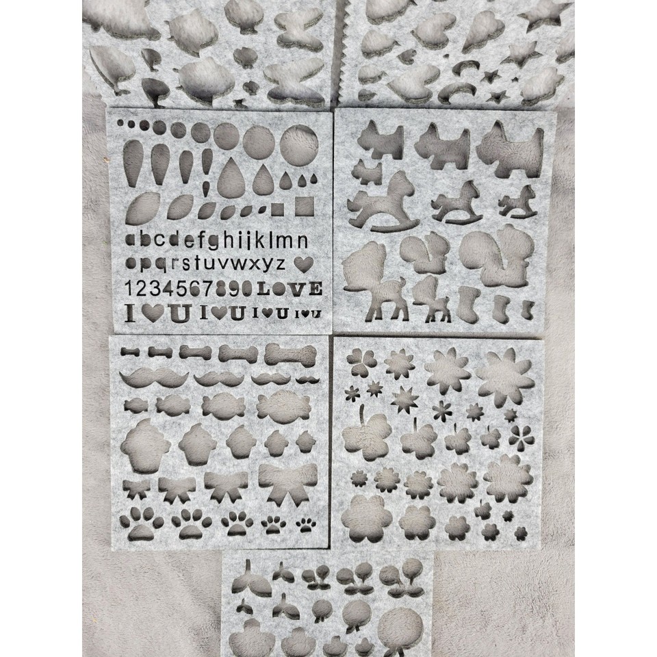 Craft Stencil Set Letters Numbers Shapes Animals Flowers Christmas | eBay