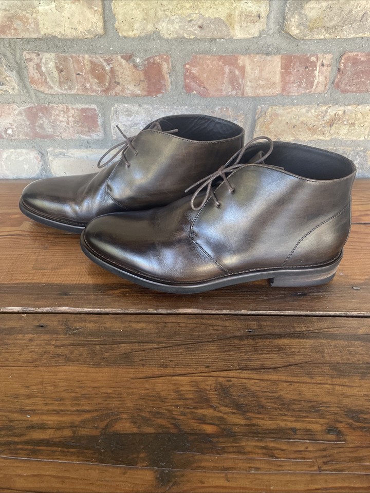 Men's HS Trask Leather Shoes Size 11 M Brown Lace Up Made In Italy | eBay