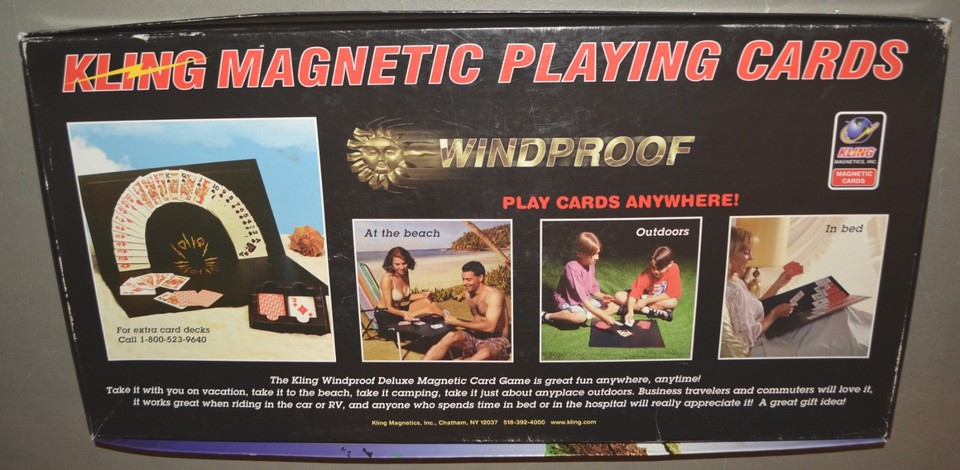 MAGNETIC PLAYING CARDS board - Kling - COMPLETE - Windproof playing ...