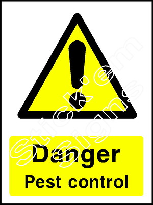 Danger pest control - COUN0030 stickers & signs | eBay UK