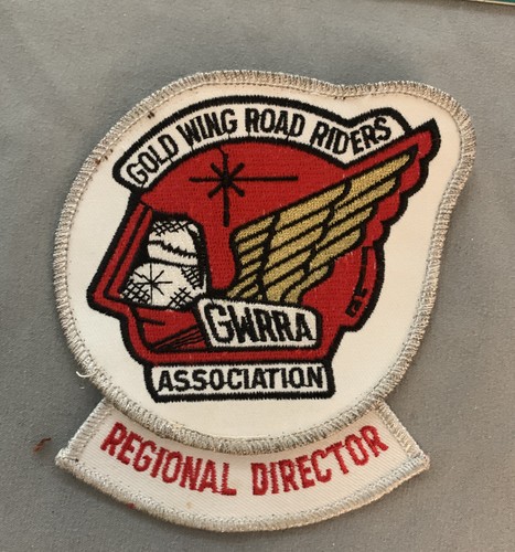 GOLD WING RIDERS GWRRA ASSOCIATION PATCH Red helmet Regional Director ...