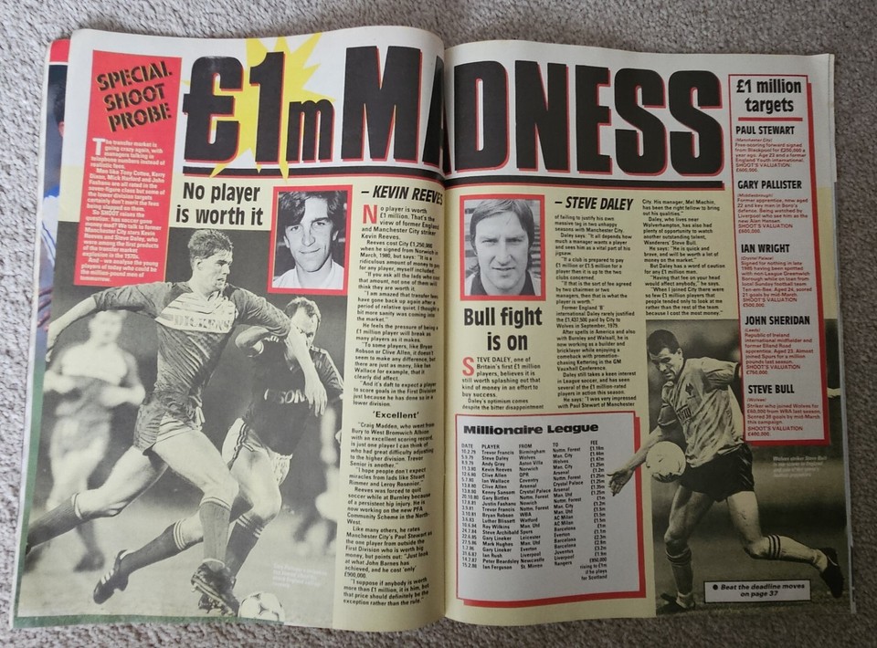VINTAGE SHOOT! FOOTBALL MAGAZINE - 2ND APRIL 1988 - NOTTS CO TEAM GROUP ...