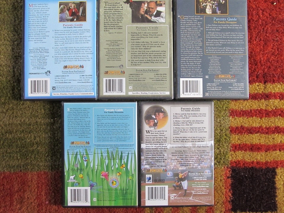 Set of 5 Feature Films For Families DVDs NEW | eBay