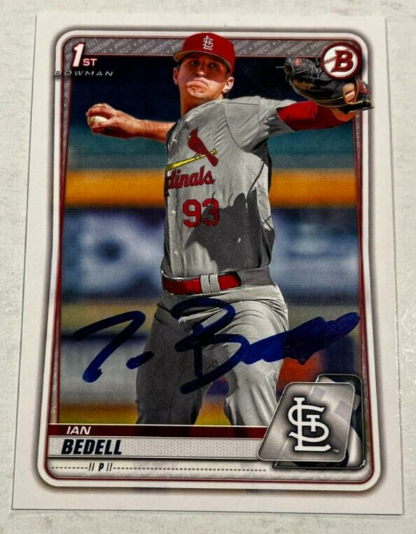 IAN BEDELL SIGNED 2020 BOWMAN DRAFT PROSPECT BASEBALL ROOKIE CARD AUTO ...