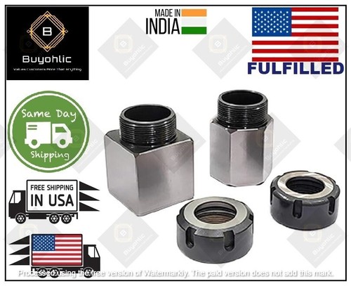 Precision ID ground blue matched ER-32 collet chuck block adapter for ...