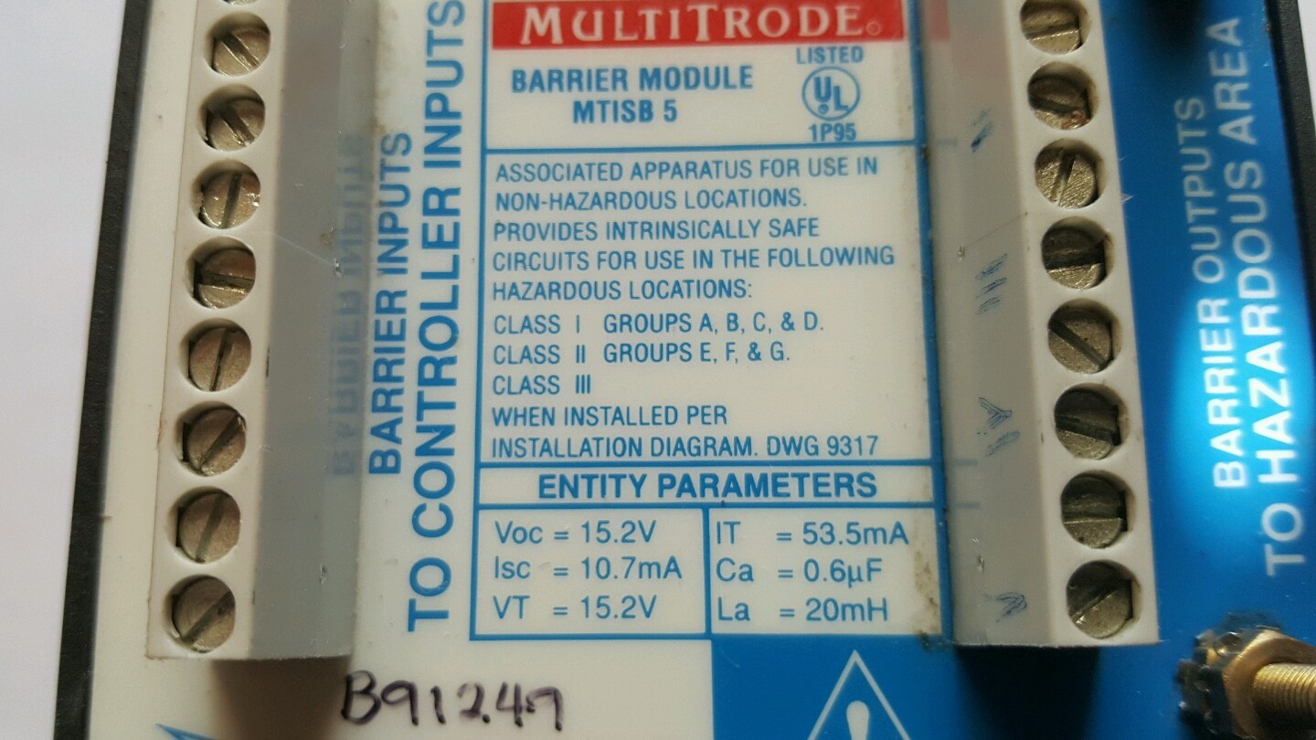 MultiTrode Barrier Module MTISB 5 PLC Control B91247 FlyGT 1P95 Multi ...