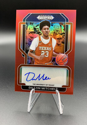 DILLON MITCHELL 2022 PRIZM DRAFT RED ROOKIE AUTO /199 TEXAS LONGHORNS ...