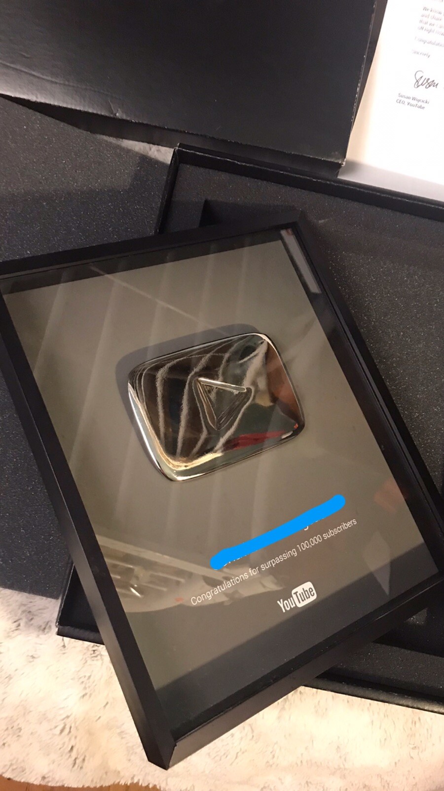 YouTube 100k Play Button Plaque (100% Authentic) 2017 | eBay