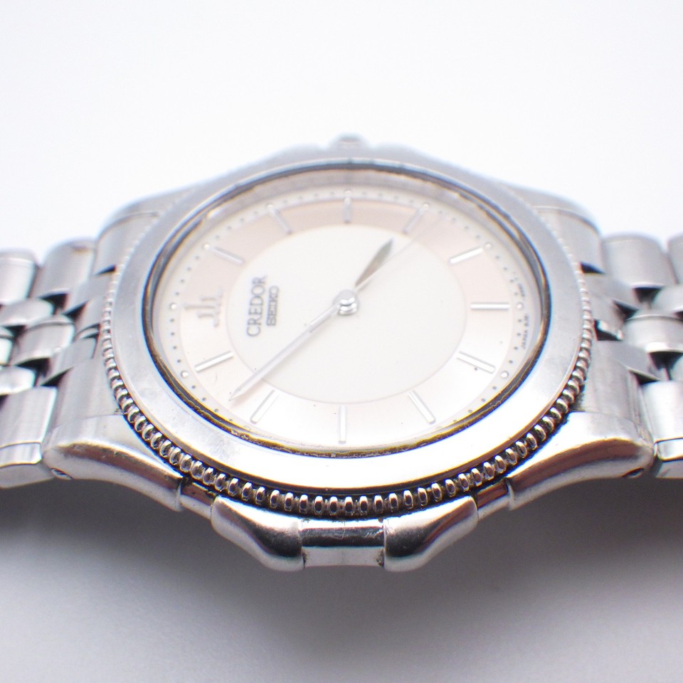 *EXC+++* Seiko Credor Pacific 8J81-6A20 18KT White Gold Vintage Quartz ...
