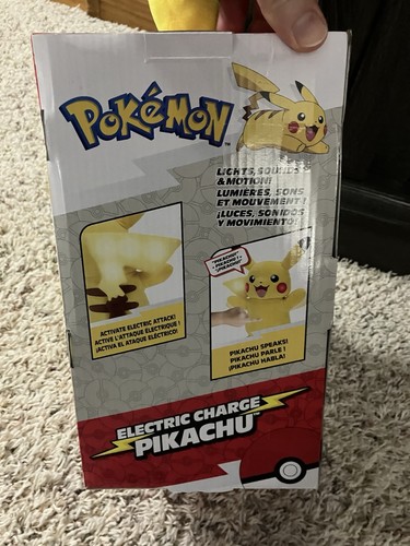 Pokémon Electric Charge Pikachu 10" Talking Plush Toy with Lights ...
