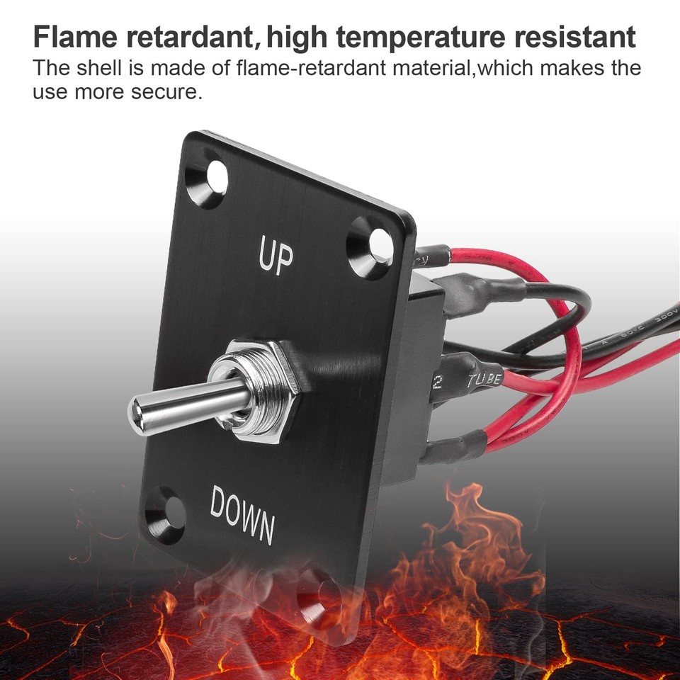 Rocker Toggle Switch 6 Pin 3 Position Self Reset Prewired with Mount ...