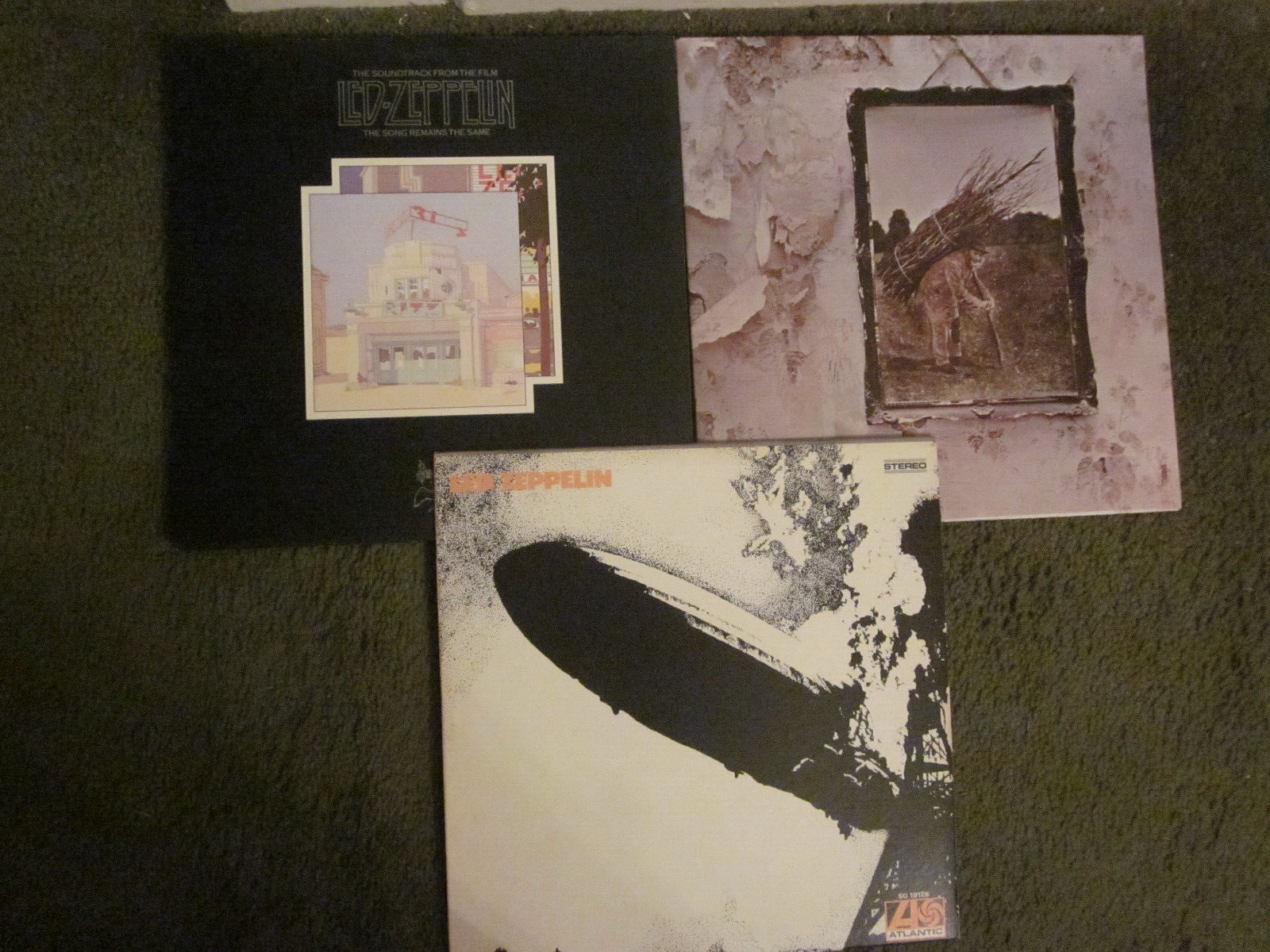 Led Zeppelin 3LP lot/ self-titled, Zeppelin IV Runes,Song Remains/ all ...