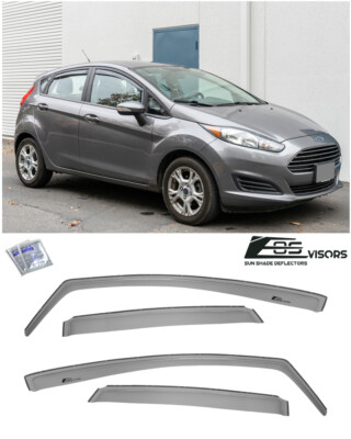 For 11-19 Ford Fiesta Hatchback IN-CHANNEL SMOKE TINTED Window Visors ...