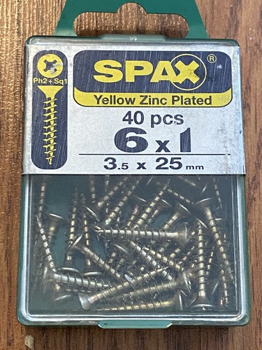 SPAX Yellow Zinc Plated Multi-material Thread 6 X 1 (40 Count) Germany ...