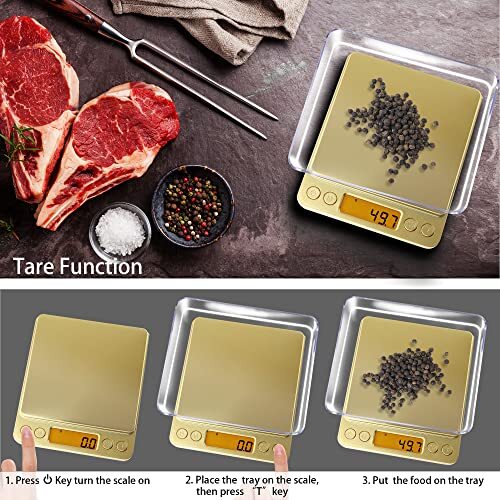 Digital Kitchen Scale 3000g/0.1g Precision Scale With 2 Trays Small ...