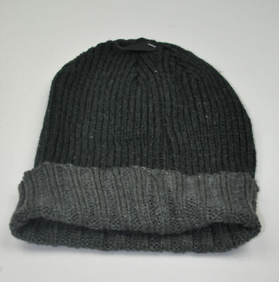 Croft & Barrow Knit Men Winter Beanie Hat Black Blue Brown or Gray Pick ...