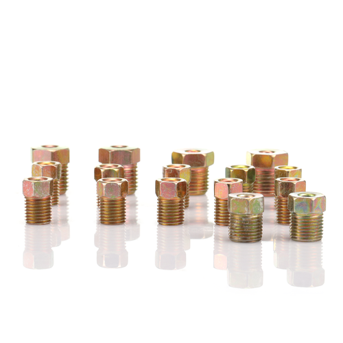 Zinc plated 25 Foot Roll Coil 3/16" OD Brake Line Tubing Kit 16Pcs Nut ...