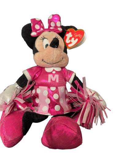 Disney Ty Sparkle Minnie Mouse Cheerleader 9" Stuffed Doll Plush 2017 ...