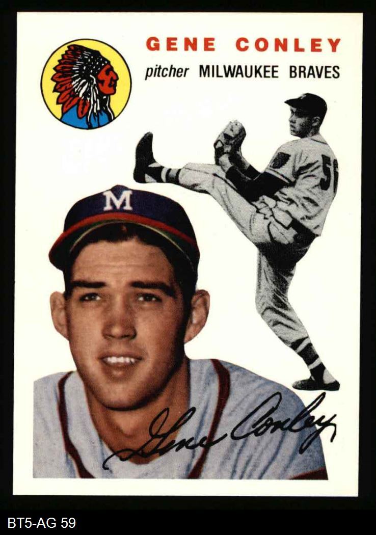 1954 Topps Archives / Reprint #59 Gene Conley Braves 8 - NM/MT | eBay