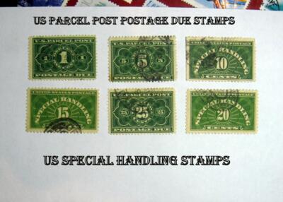 6, Back Of Book US Stamps Parcel Post Postage Due - Special Handling US ...