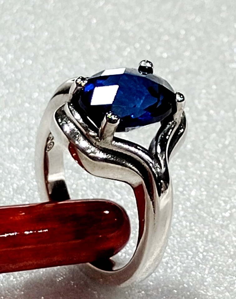 James Avery Adriana Ring Lab-Created Blue Sapphire Sterling Silver ...