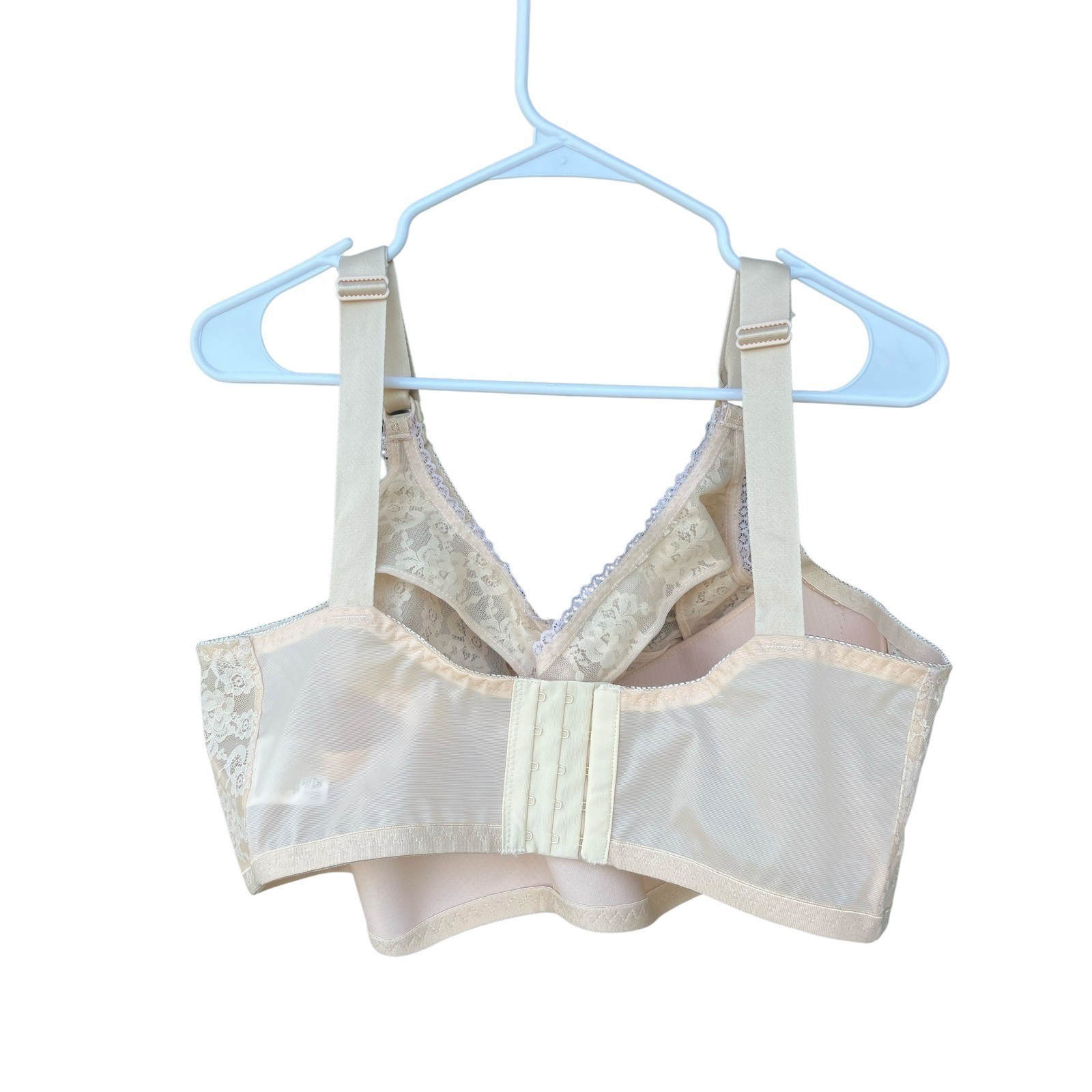 Beauty Jeunique Lace Bra Beige Floral Wireless Full Coverage Support ...