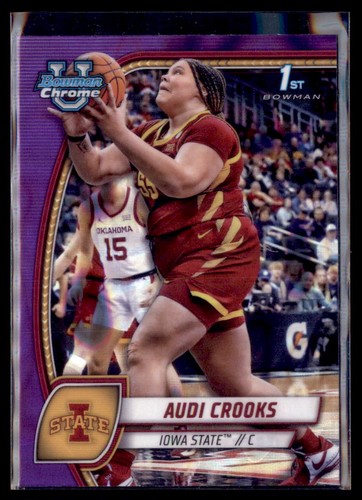 2025 Bowman U Chrome Purple Lava Audi Crooks Iowa State 9 1st Bowman | eBay