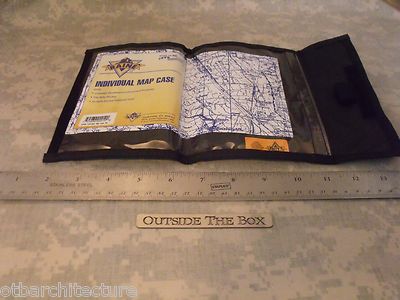 US Military "Individual Map Case" BLACK Nylon, Weatherproof Document ...