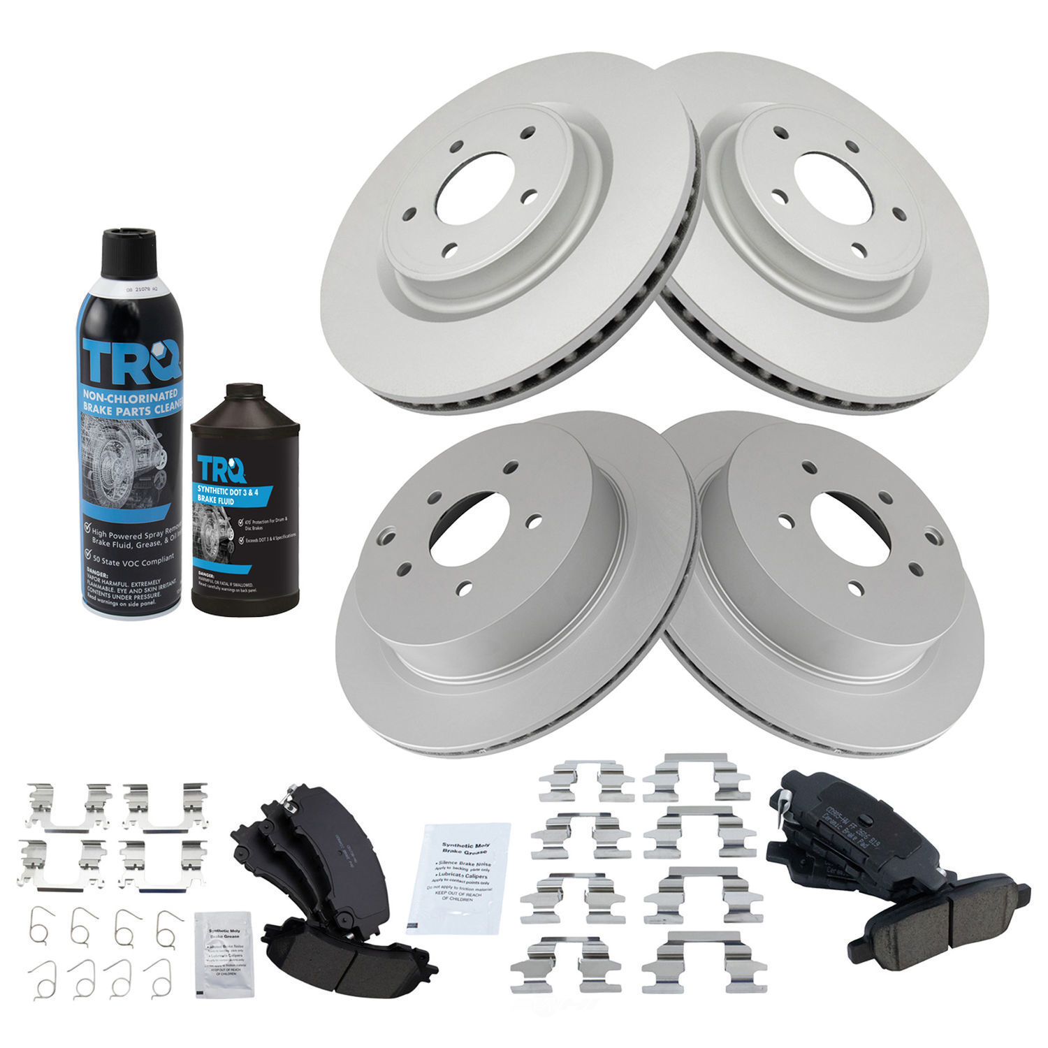Disc Brake Kit-Brake Pad and Rotor Kit TRQ BKA23187 fits 2018 INFINITI ...