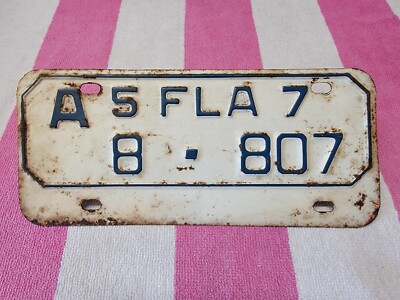 1957 Florida Motorcycle License Plate. | eBay
