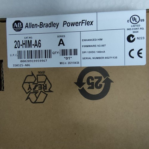 Allen-Bradley 20-HIM-A6 PoweFlex Enhanced HIM FW V2.007 12VFC New Factory Sealed | eBay
