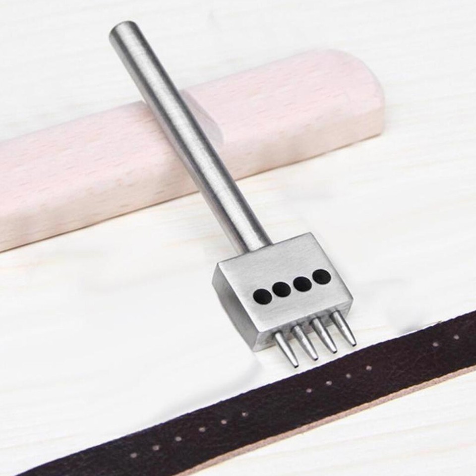 3Pcs Leather Craft Tools Hole Chisel Graving Stitching Punch Tool Set 4 ...