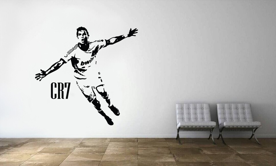 Cristiano Ronaldo CR7 Wall Decal Soccer Sports Decor Vinyl Sticker | eBay