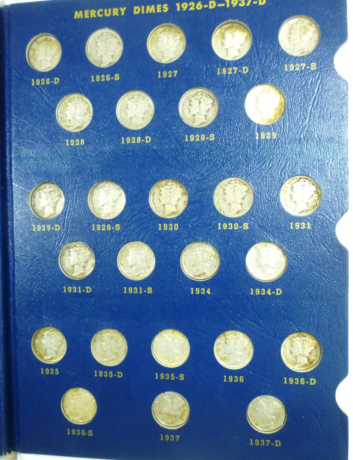 Mercury Head Dime Set in Whitman Album 1916 - 1945 76 Coins Nice Set | eBay