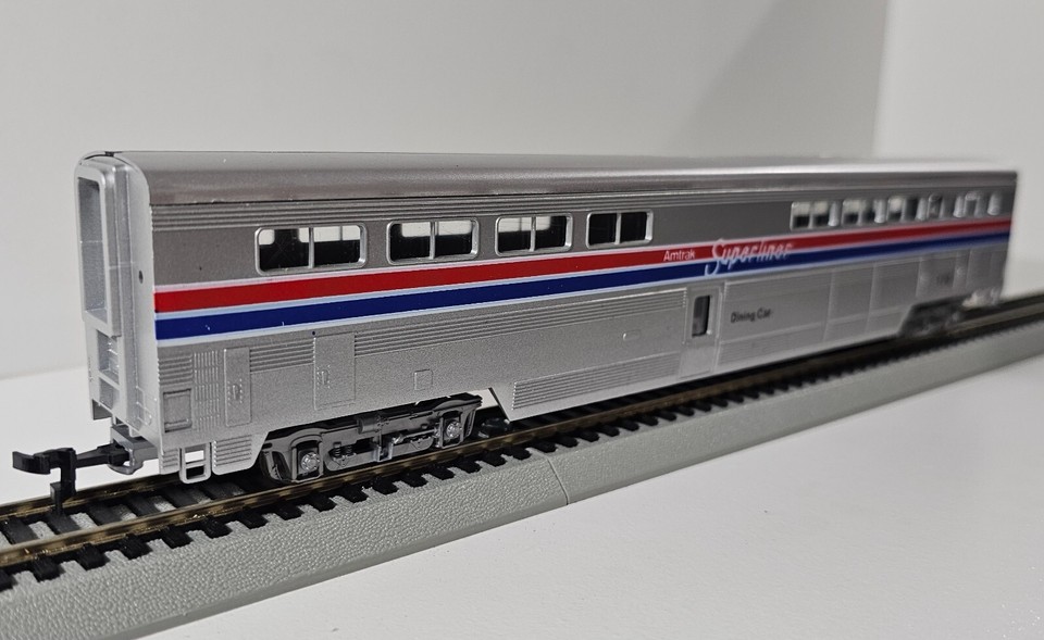 HO Scale Con-Cor VTG 85' Amtrak Superliner Dining Car Phase II #170 New ...