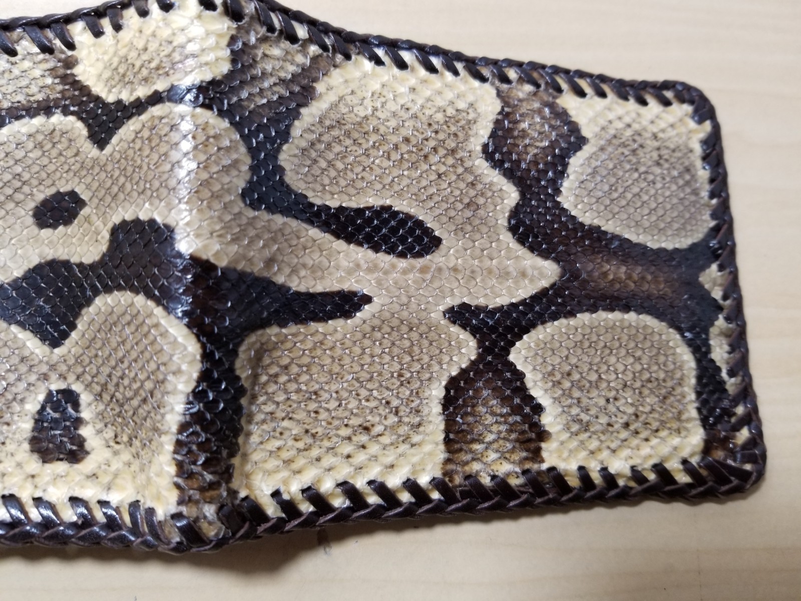 NEW Authentic PYTHON SKIN Wallet bi-Fold Men Billfold Gator Original ...