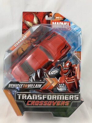 Hasbro Transformers Marvel Crossovers Carnage To Muscle Car NEW Sealed ...