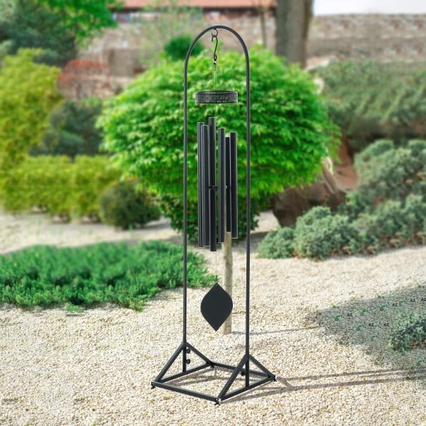 Stylecraft Steel Construction Wind Chime Stand, 18.1in W x 20in L x ...