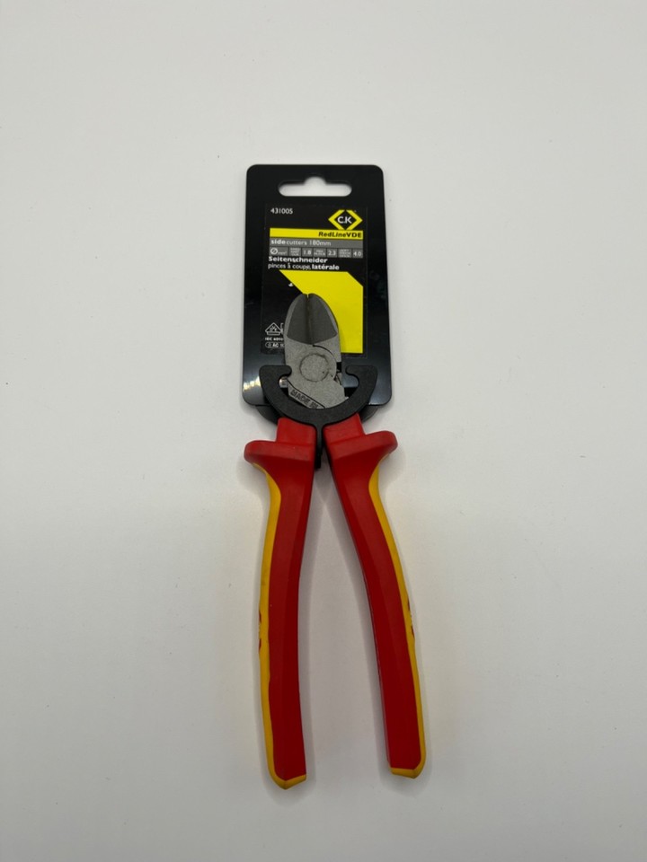 CK 180mm 7" SIDE CUTTER Redline VDE Wire/Cable Diagonal Shear/Plier ...