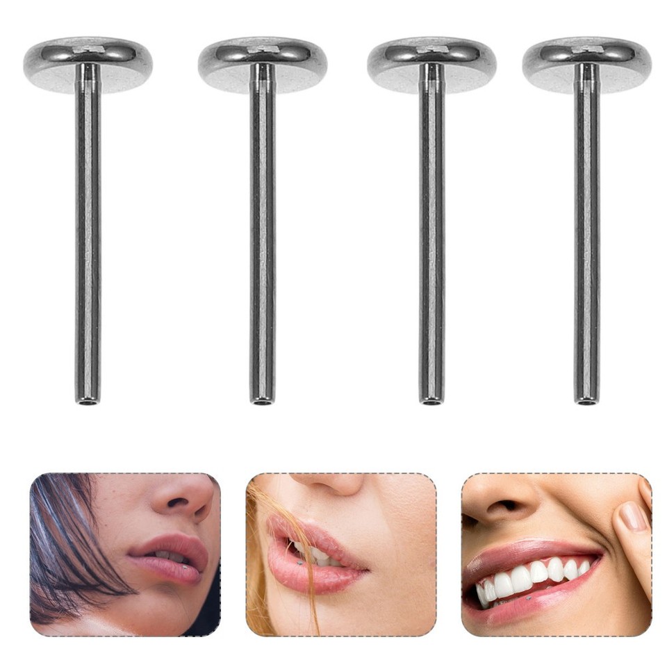 6pcs Labret Parts Piercing Lip Lip Metal Lip Piercing Studs Lip ...