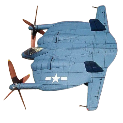 1:32 US XF5U-1 Flying Pancake Fighter Plane 3D Paper Model Puzzle Set ...