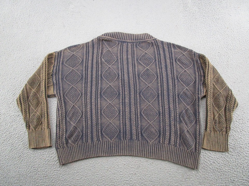 POL Womens Oversized Cable Knit Pullover Sweater Size M Colorblock ...