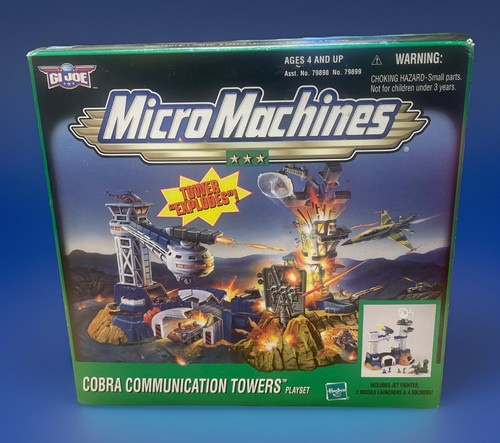 1999 NIB Micro Machines Military GI Joe Cobra Communications Towers ...