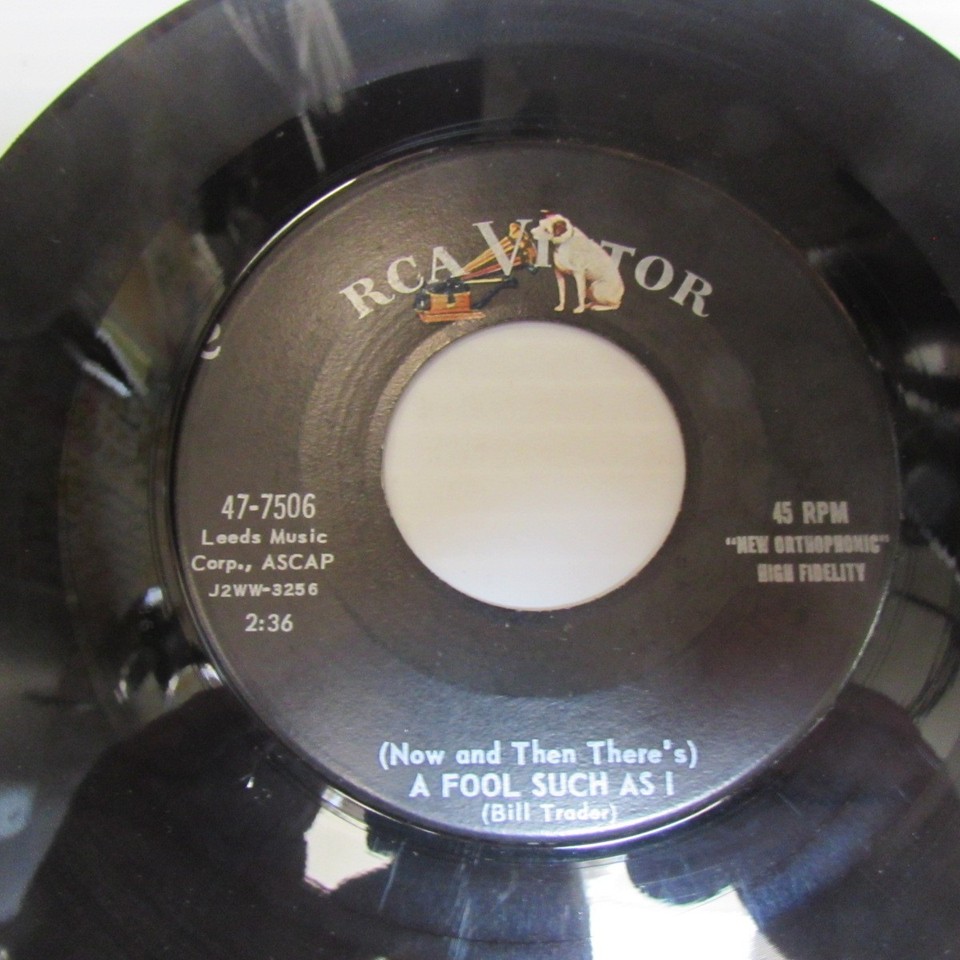 Elvis Presley "A Fool Such As I" (Orig.) 45rpm Record/RCA Victor #7506 ...