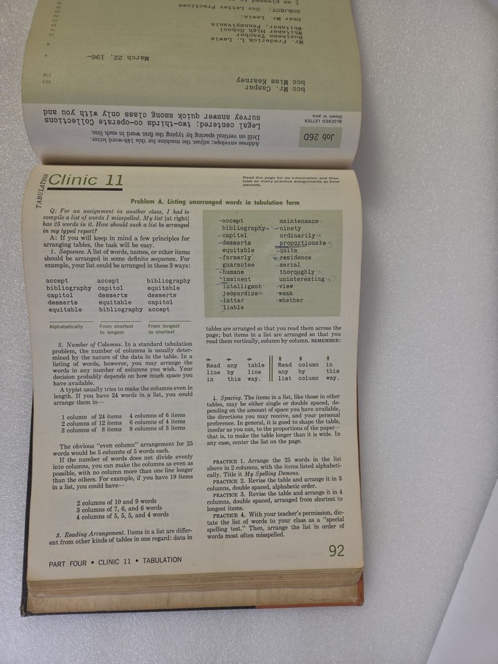 VTG Gregg Typing book 191 Series Book 1 General Typing 1962 Rowe Lloyd ...