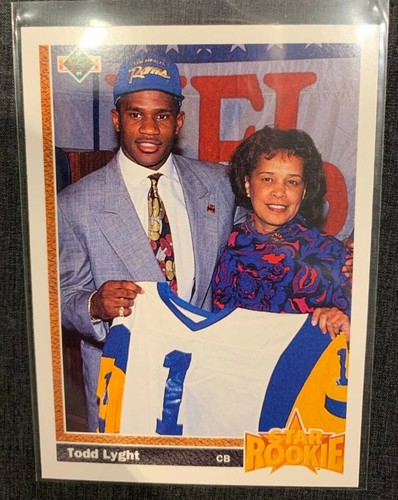 Todd Lyght 91' Upper Deck #21 Star Rookie, Los Angeles Rams | eBay