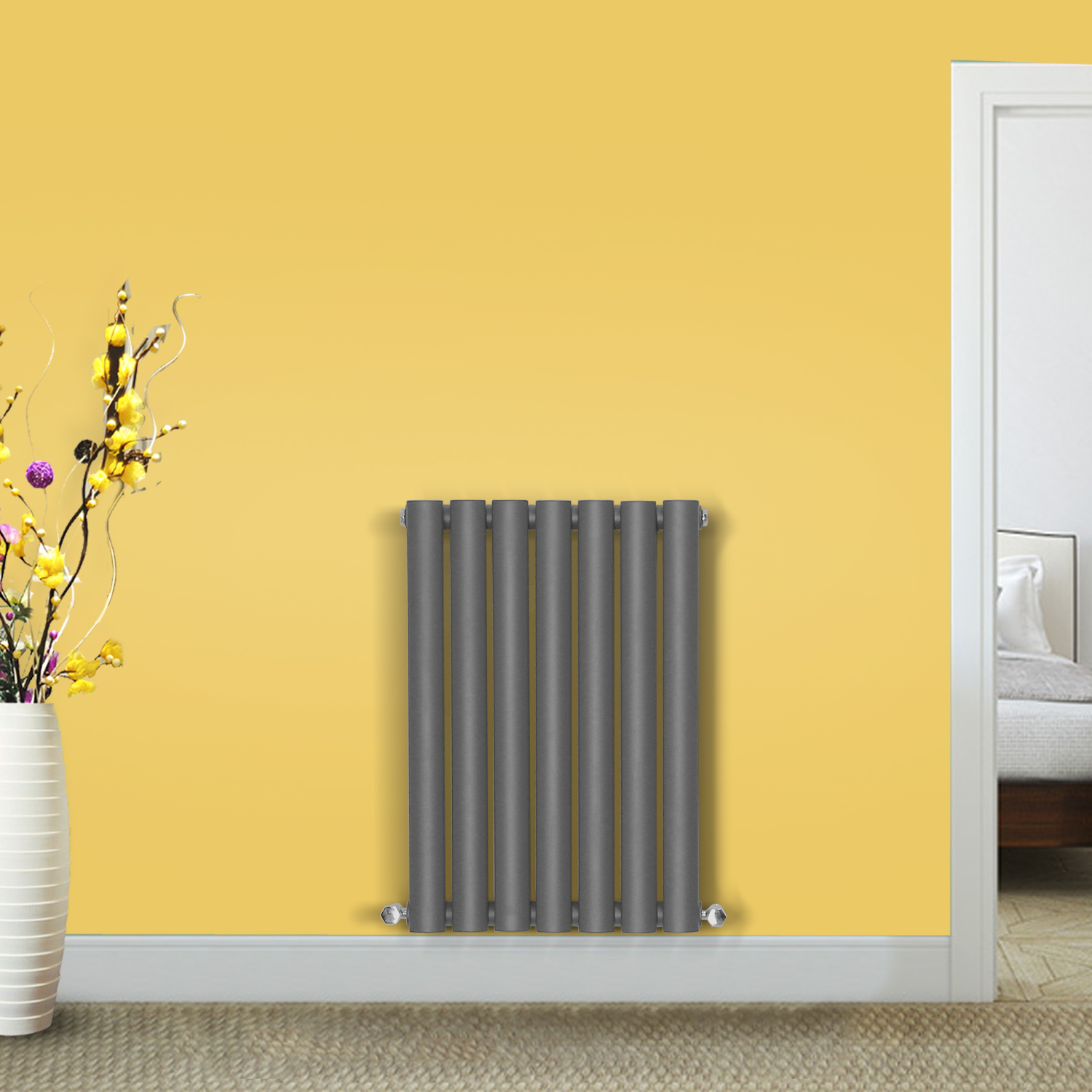 Horizontal Vertical Oval Column Designer Radiator Central Heating Rad ...