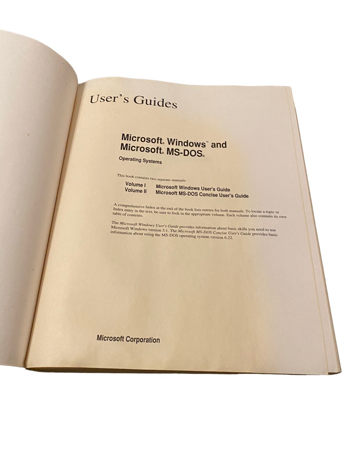 Microsoft Windows v3.1 and MS-DOS User's Guide 1993 Manual + Query ...